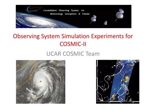 Ppt Observing System Simulation Experiments For Cosmic Ii Powerpoint
