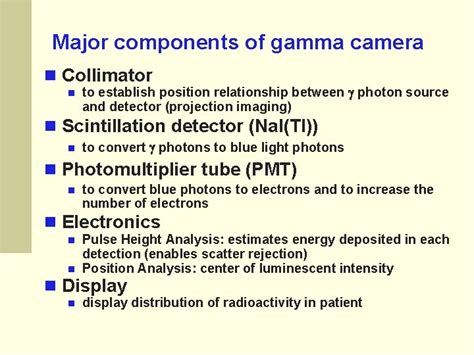 Nuclear Medicine Physics Gamma Camera Scintillation Camera Jerry