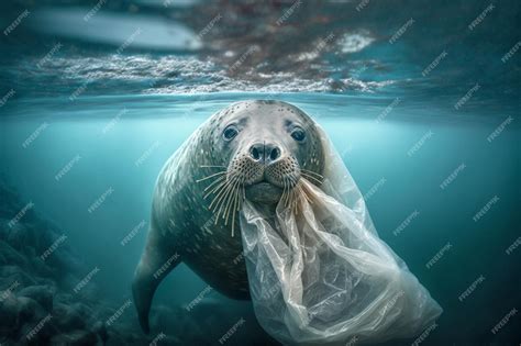 Premium Photo Striking Scene Of Plastic Pollution Ai Generated