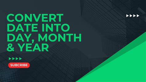 Convert Date Into Day Month And Year In Excel Excel Formula And
