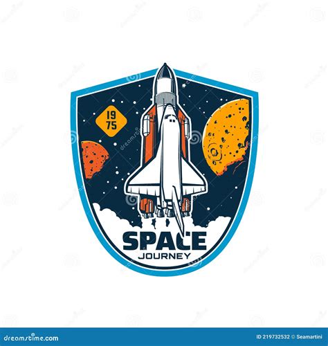 Space Shuttle On Start Vector Rocket Booster Stock Vector