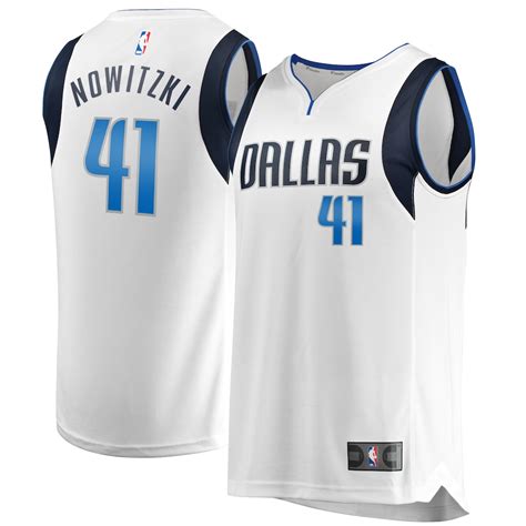 Fanatics Branded Dirk Nowitzki Dallas Mavericks White Fast Break Replica Jersey Association