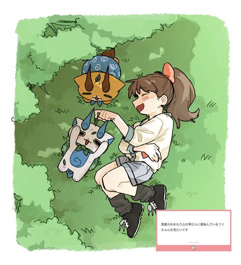 Komasan Kodama Fumika And Komajirou Youkai Watch Drawn By 5kiro