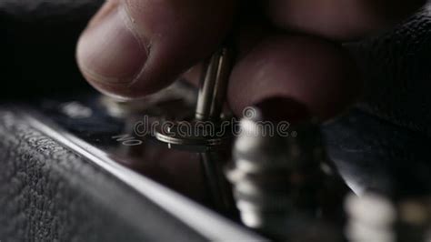 Flipping An Analogue Switch Turning Amplifier On Stock Video Video