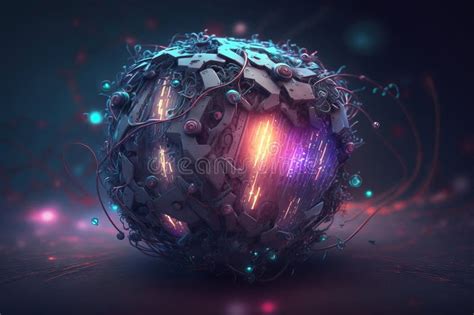 Abstract Digital Technology Background Ai Generated Stock Image Image Of Blockchain