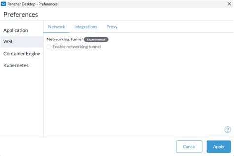 Network Windows Rancher Desktop Docs