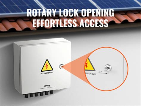 VEVOR Solar PV Combiner Box 6 String 15A For Solar Panel System Steel Case IP65 VEVOR AU