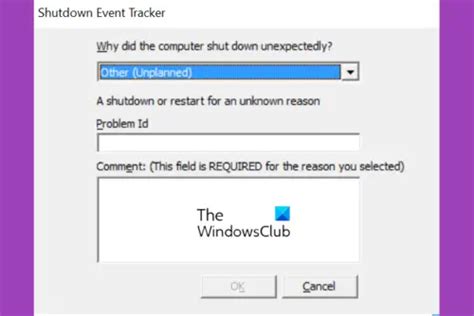 Enable Or Disable Shutdown Event Tracker In Windows 1110