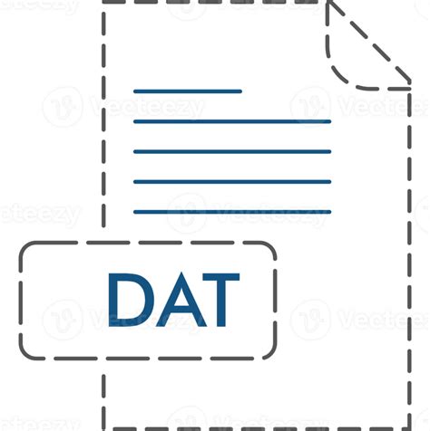 Dat File Format Icon Rounded Outline 66500201 Png