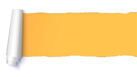 오렌지 수평 배경 종이에 구멍에 텍스트에 대 한 공간을 가진 현실적인 찢어진된 오픈 종이 고르지 못한 찢어진 가장자리와 종이의 찢어진된 스트립 종이의 찢어진된 스트립 감기