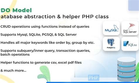 Pdomodel Database Abstraction And Helper Php Class By Ddeveloper