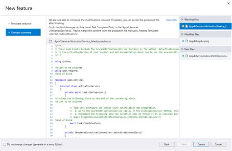 Failed Merge Postaction When Adding First Settings Then Azure Notifications · Issue 2789