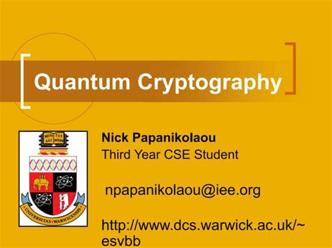 Quantum Cryptography Introduction For Understanding Ppt Free Download