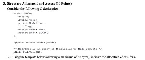solved 3 structure alignment and access 10 points