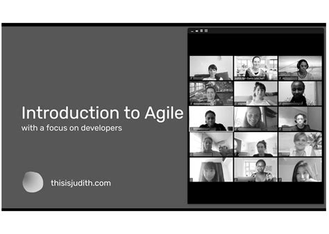 Intro To Agile Session This Is Judith Intro To Agile Session This Is Judith