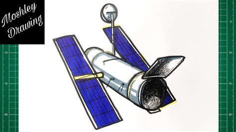 How To Draw Hubble Space Telescope Youtube