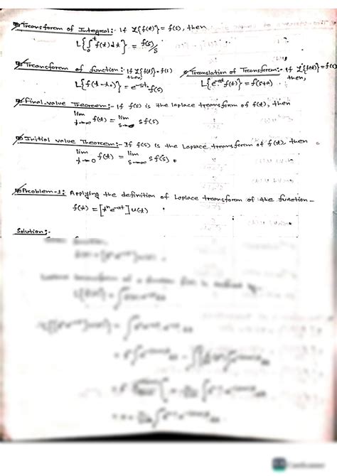 SOLUTION Process Control Notes Including Laplace Transformations Studypool