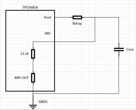 TPS7A85A Voltage Sensing Away From The IC Power Management Forum Power Management TI E2E