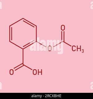 Chemical Structure Of Aspirin Or Acetylsalicylic Acid C9h8o4