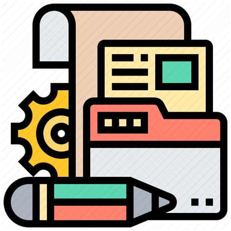 Data Documentation Folder Pencil Writing Icon Download On Iconfinder