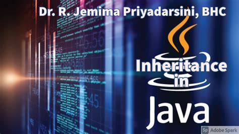 inheritence in java by dr jemima priyadarsini r youtube