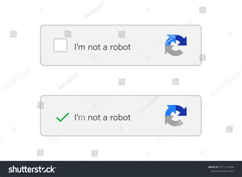 Website Security Form Not Robot Captcha Stock Vector Royalty Free 1811214430 Shutterstock