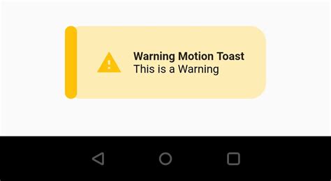 Flutter Motion Toast Warning Message