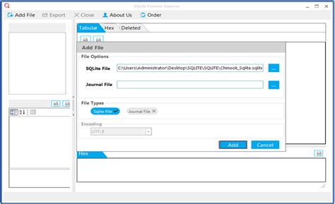 use free sqlite reader to view sqlite database files