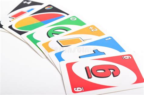 Stack Of Uno Game Cards On White Background Editorial Photo Image Of