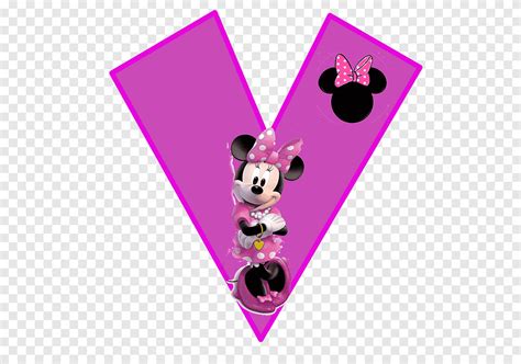 미니 마우스 미키 마우스 알파벳 패턴 편지 미니 마우스 심장 만화 Png Pngegg