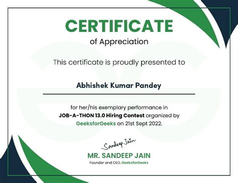 Abhishek Kumar Pandey On Linkedin Hiring Contest Gfg