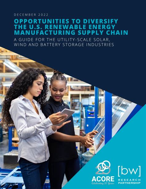 Opportunities To Diversify The U S Renewable Energy Manufacturing Supply Chain Ourenergypolicy