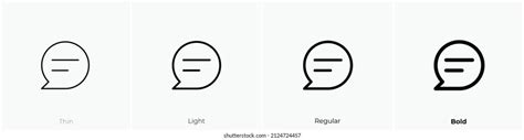 comment lines icon thin light regular stock vector royalty free