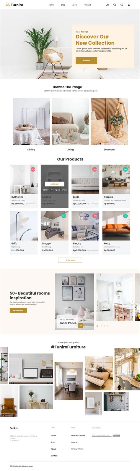 Ecommerce Website Furniro United Arab Emirates Behance
