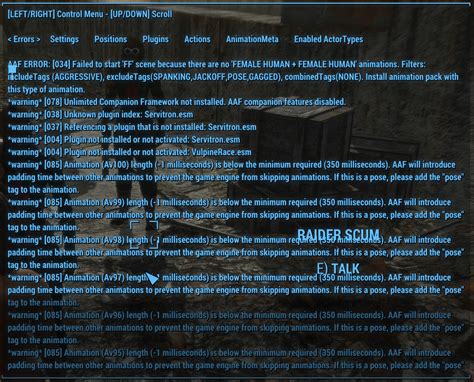 Aaf Violate No Animations Technical Support Advanced Animation