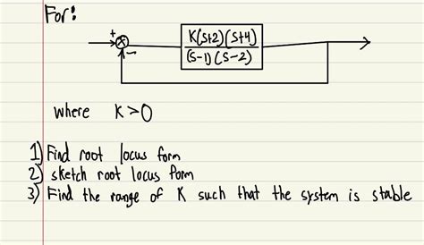 Solved Where K0 1 Find Root Locus Form 2 Sketch Root