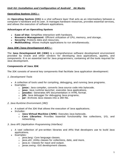 Unit 02 Pdf Java Programming Language Android Operating System