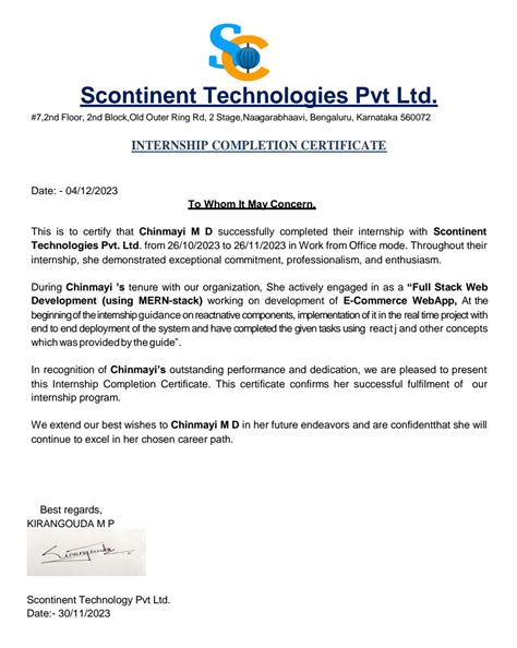 Chinmayi M D On Linkedin Im Excited To Share That I Have