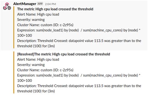 Set Color Of Alertmanager Resolved Slack Notifications To Green · Issue 27162 · Rancherrancher