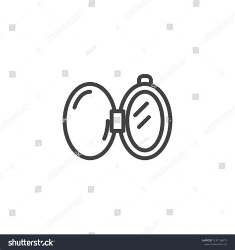 Open Locket Outline Icon Linear Style Stock Vector Royalty Free 1237126675 Shutterstock