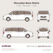 Mercedes Benz Metris Drawings All Generations Outlines
