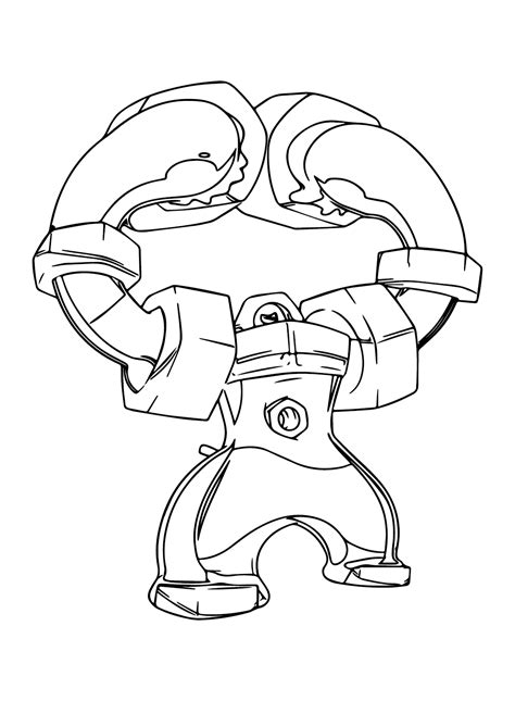 Melmetal Pokemon Coloring Page Coloring Pages