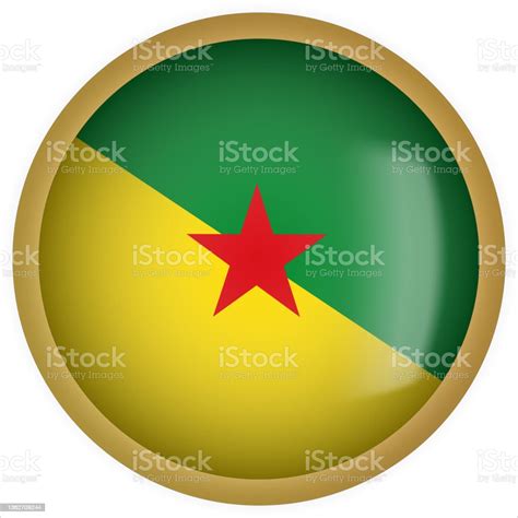 골드 프레임 프랑스 령 기아나 3d 둥근 플래그 버튼 아이콘 0명에 대한 스톡 벡터 아트 및 기타 이미지 0명 3차원 형태 국기 Istock