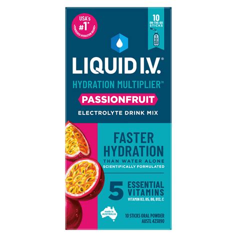 Hydration Multiplier Passionfruit 10 Pack Liquid Iv Au