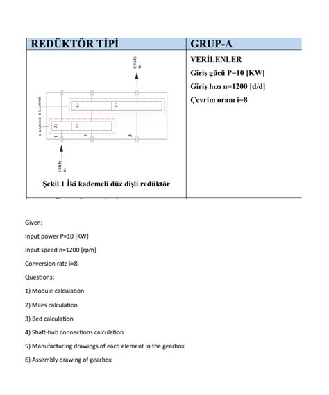 Two Stage Spur Gear Reducer Solve The Given Chegg Com