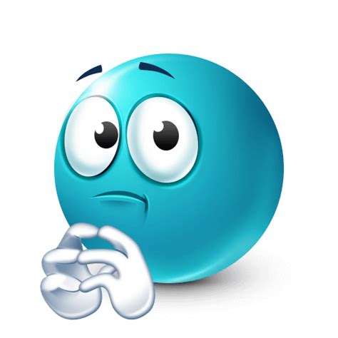 Shy Blue Emoji