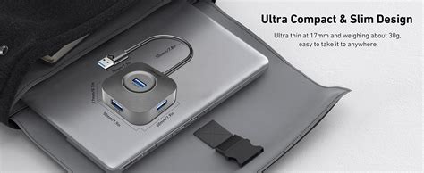 Amazon Com BENFEI USB 3 0 Hub 4 Ports USB A Splitter Ultra Compact For Mouse Keyboard Flash