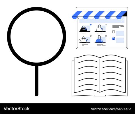Online Shopping Store Interface With Search Vector Image