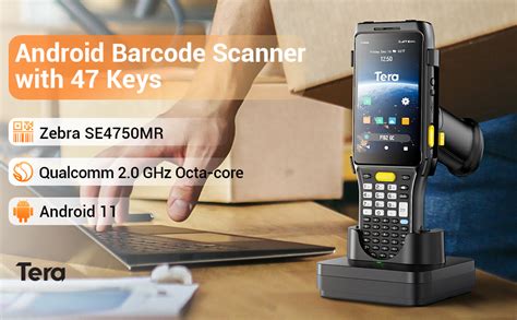Tera Android 11 Barcode Scanner Pda 47 Keys Zebra Se4750mr Scan Range 13ft Qualcomm