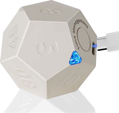 Comforthaus Rechargeable Pomodoro Timer Cube Dodecagon Flip Timer With 11 Preset